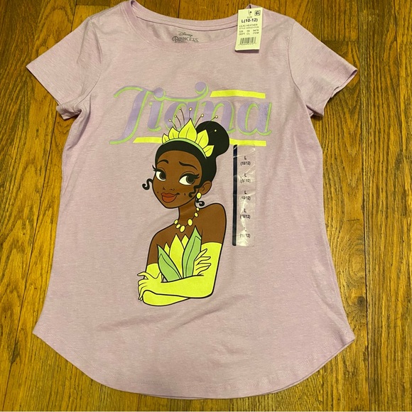 Disney | Shirts & Tops | Disney Princess Tiana Tshirt Girls Size Large ...